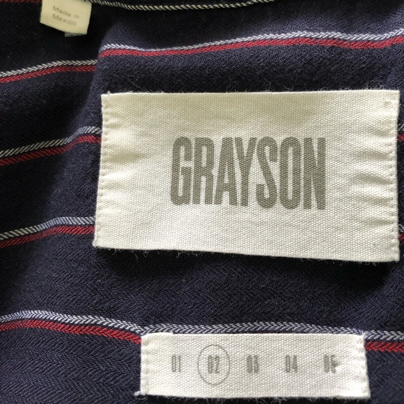 Grayson | Tops | Grayson The Hero Button Down Shirt In Navy Blue With ...